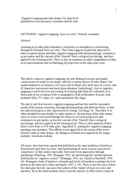 Pdf Cognitive Mapping Article Dokumentips