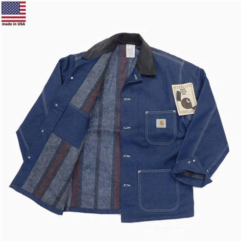 1990s Deadstock Carhartt Michigan Chore Coat Blanket Lined Made In Us