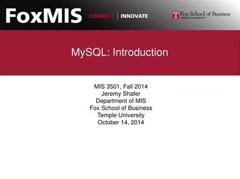 Ppt Mysql Introduction Powerpoint Presentation Free Download Id6083714
