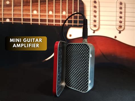 Portable Mint Tin Guitar Amplifier Altoids Red Gray And Black Matrix Grill Handmade Ts For