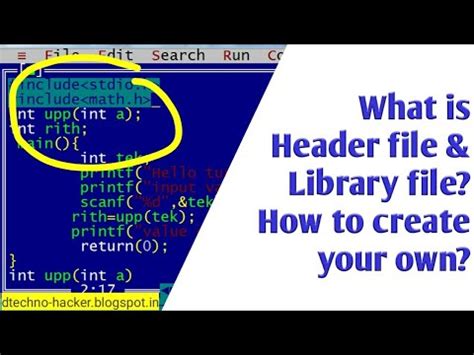 What is header file in c? How to create your own? - YouTube