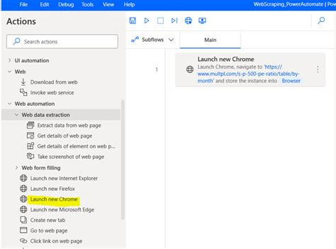 Web Scraping Using Power Automate Desktop Sandp 500 Pe Ratio Dataunlock
