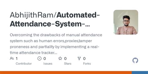 github abhijithram automated attendance system using facial
