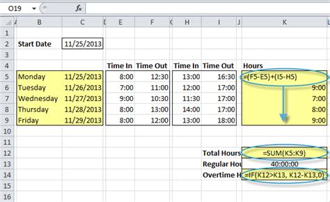 Time Sheet In Excel