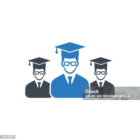 대학원 학생 팀 아이콘모자 남성 상징교육 문양 아이콘 블루 교육에 대한 스톡 벡터 아트 및 기타 이미지 교육 대학교 모자 모자류 Istock
