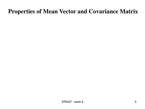 Ppt Random Vectors In Data Analysis Sta347 Week 9 Powerpoint
