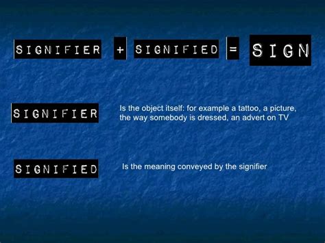 Signifier And Signified المعرفة الاولى