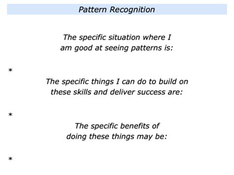 The Recognising Patterns Approach The Positive Encourager