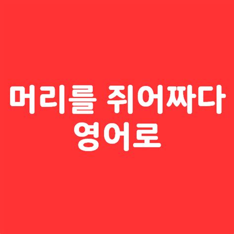 머리를 쥐어짜다 영어로 머리를 굴리다쓰다 영어로 머리를 쥐어짜다 영어로 머리를 굴리다쓰다 영어로