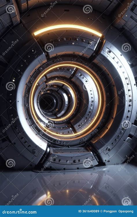 Rotation Rotating Orange Circle With Thin Multicolored Tangled Lines Vector Illustration