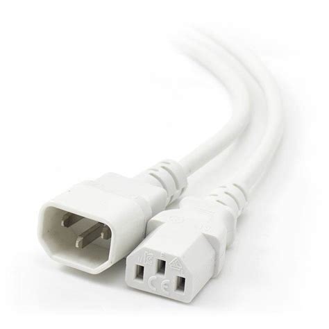 Alogic M IEC C To IEC C Computer Power Extension Cord M F White MF C C WH Mwave