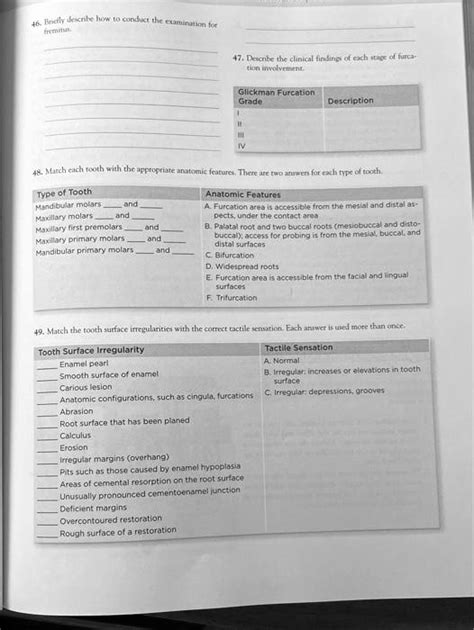 Solved Text Fremitus 7 Describe The Clinical Findings Of Each Stage Of Furcation Involvement