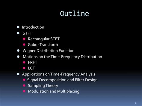 Ppt An Introduction To Time Frequency Analysis Powerpoint Presentation Id 1318443