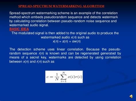 the audio watermarking