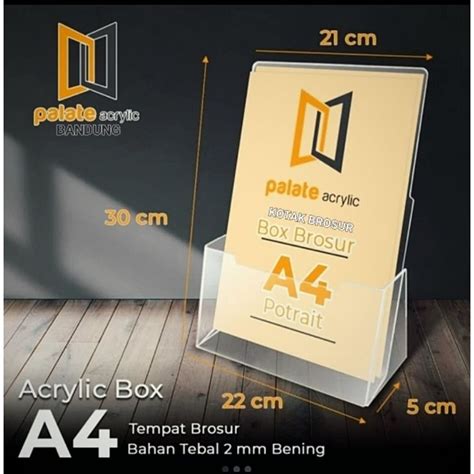 Jual Akrilik Rak Kotak Brosur A Acrylic Box Brochure A Tempat Brosur A Shopee Indonesia