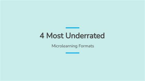 Top 4 Effective And Efficient Options For Microlearning Formats Youtube
