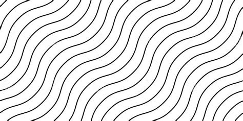 Wavy Lines Seamless Pattern Undulate Stripes Repeating Background Black And White Diagonal