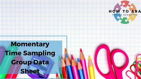 Momentary Time Sampling Group Data Sheet Data Sheets Data Sheet
