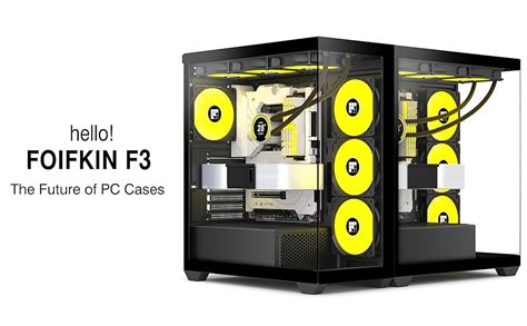 Foifkin F3 Pc Case Pre Installed 3 Pwm Argb Fan Atx Mid Tower Gaming