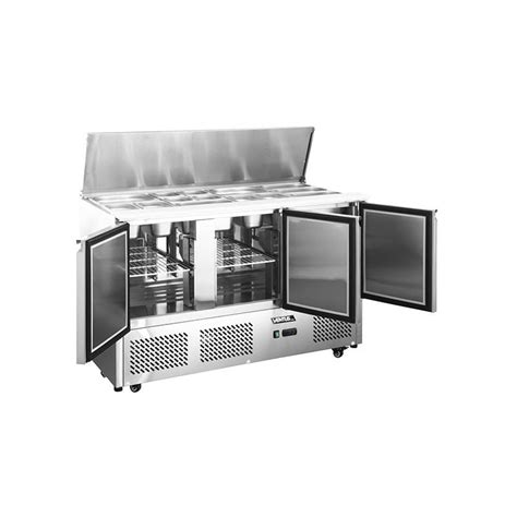 Mesón Saladette 3 Ptas Acero Inox Vmrsl 385 Benefit Ventus