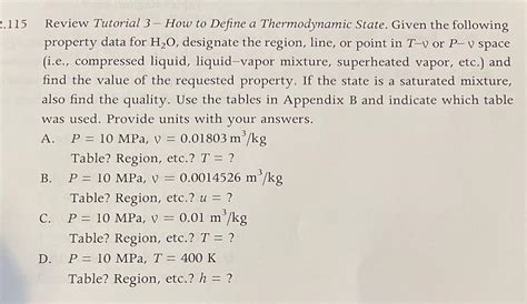 Solved 15 Review Tutorial 3 How To Define A Thermodynamic