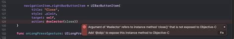 missed `objc` method modifier for some methods · issue 5 · aidevjoe