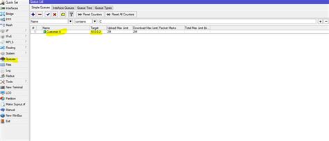 Internet Telecommunications IP NOC MIKROTIK Mikroitk Simple Queue