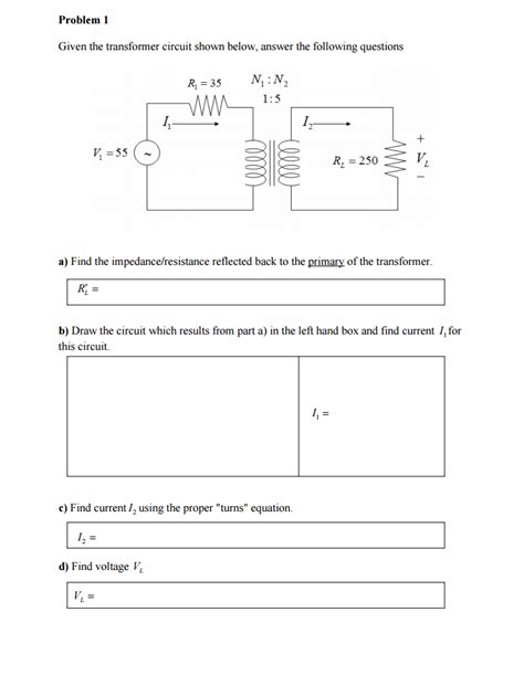 Solved Given The Transformer Circuit Shown Below Answer The Chegg