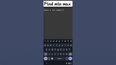 Find Min Max Number Using If Else Statment Coding Codlovers Code