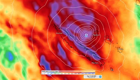 Tropical Cyclone Ruby Gaining Strength In Coral Sea