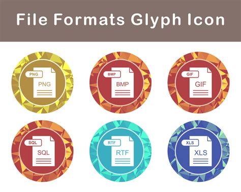 File Formats Vector Icon Set 20941206 Vector Art At Vecteezy