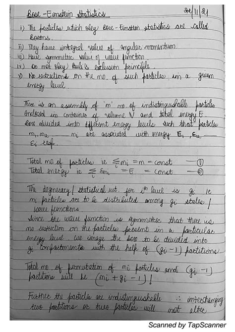 Solution Bose Einstein Statistics And Fermi Dirac Equation Msc