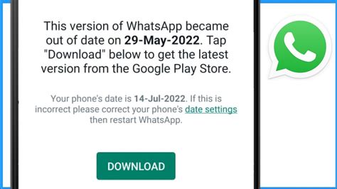 Whatsapp Out Of Date Problem This Version Of Whatsapp Became Out Of Date Youtube