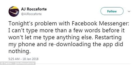 Facebook Releases Fix For Annoying Ios Messenger Bug Daily Mail Online