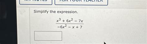 Solved Simplify The Expression X X X X X Chegg Com