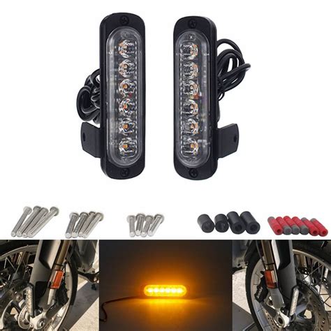 Motorcycle Universal Fender Mounting Drl Daytime Running Lights Visibi