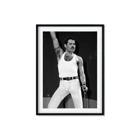 Freddie Mercury Iconic Black And White Portrait Print Queen Music