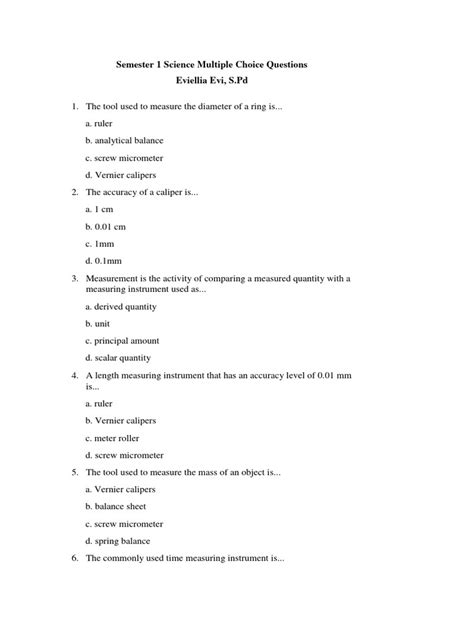 Semester 1 Science Multiple Choice Questions Pdf Solar Eclipse Earthquakes