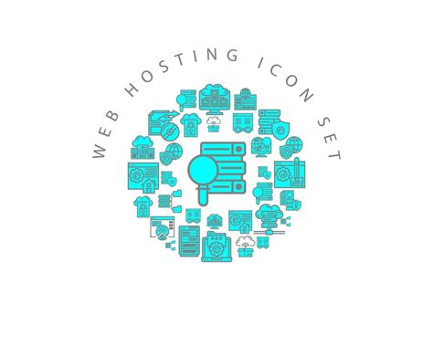Web Hosting Icon Set Design On White Background 10742739 Vector Art At Vecteezy