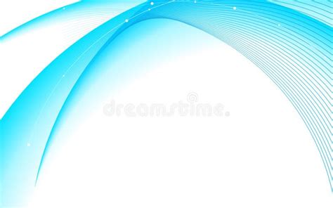 Abstract Futuristic Blue Line Curve Wave On White Background Stock