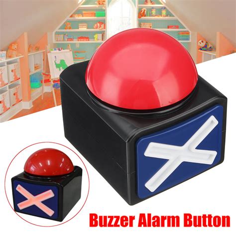 Buzzer Alarm Push Button Lottery Trivia Quiz Game Red Light With Sound And Light Alexnld Com