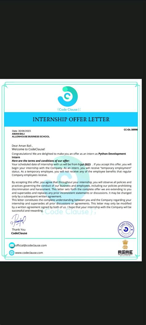 intern python development codeclause aman bali