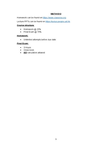 Math1013 Notes For Revision Pdf Integral Interval Mathematics