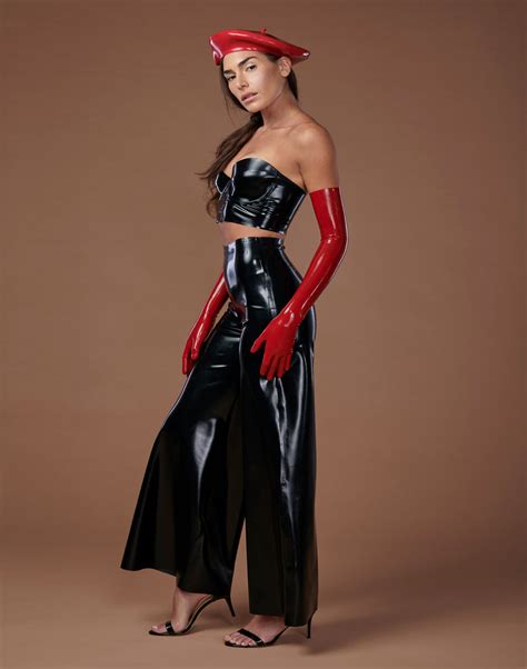 Cropped Molded Latex Glove Vex Clothing Vex Inc Latex Clothing