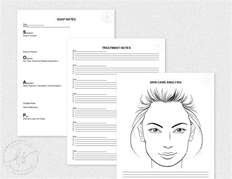Soap Notes Form Esthetician Aesthetician Skin Care Etsy