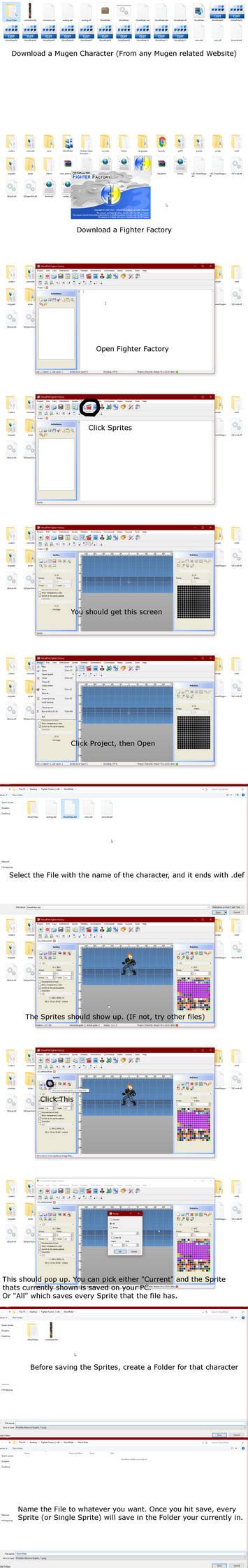 how to save mugen sprites tutorial by scott910 on deviantart