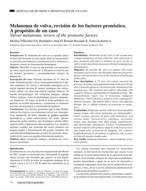 Melanoma De Vulva Pdf
