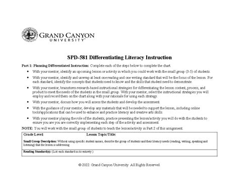 Spd 581 Rs T2 Differentiating Literacy Instruction Spd 581