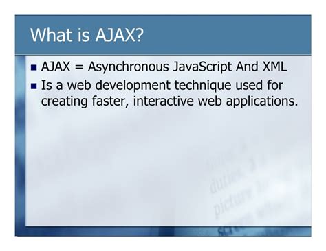 Building Applications Using Ajax