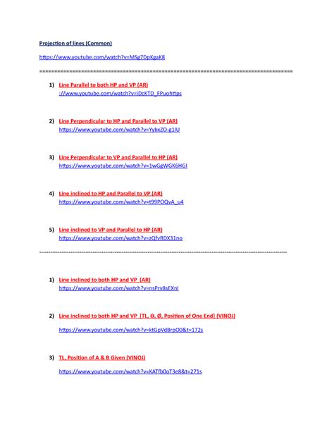 Engineering Graphics Projection Of Lines Projection Of Lines Common Youtube Watchv
